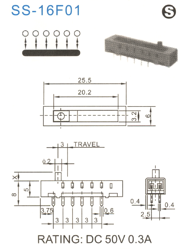 横柄式拔动开关SK-12D02,SK-12D07,SK-12D09,SK-12D11